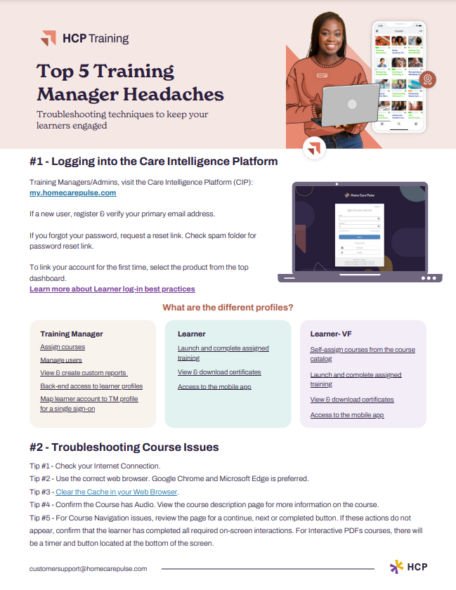 Download a PDF that addresses the top 5 training manager headaches
