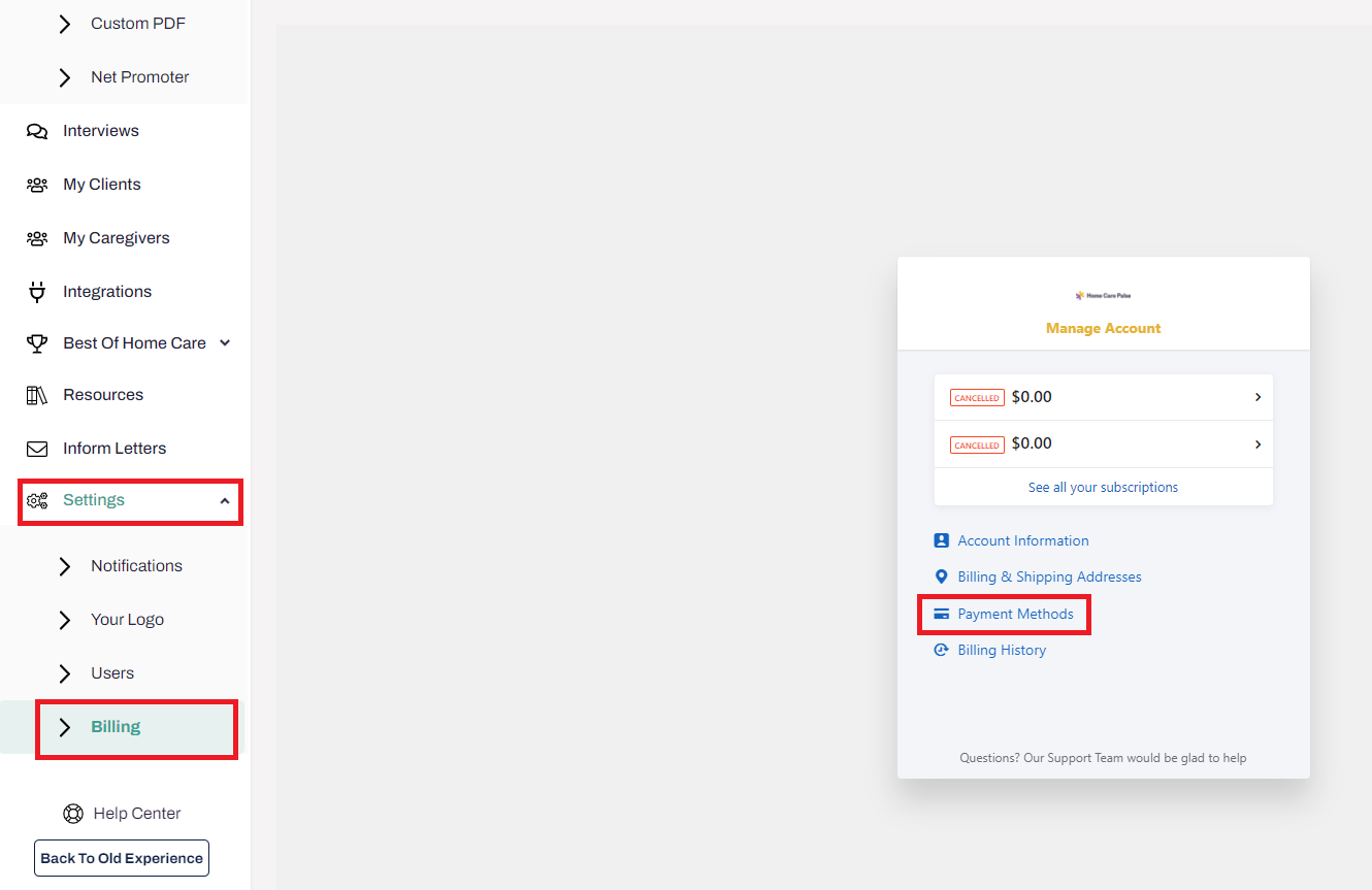 Update Your Billing Info