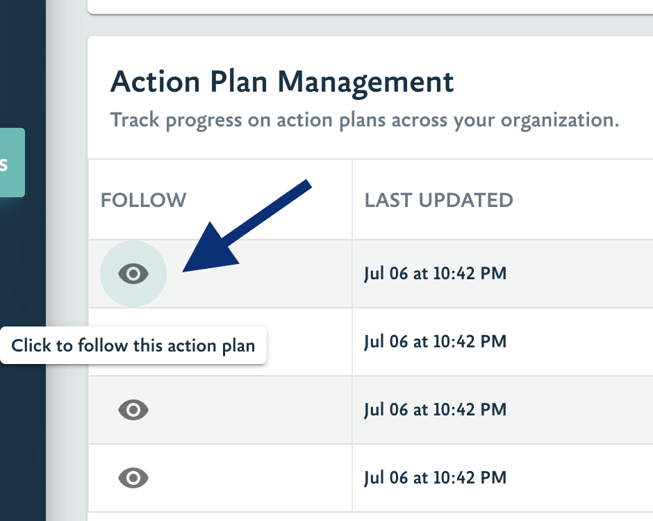 Action plan management