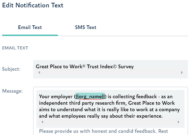 Using Merge Tags to Customize Survey Notifications and Welcome Messages