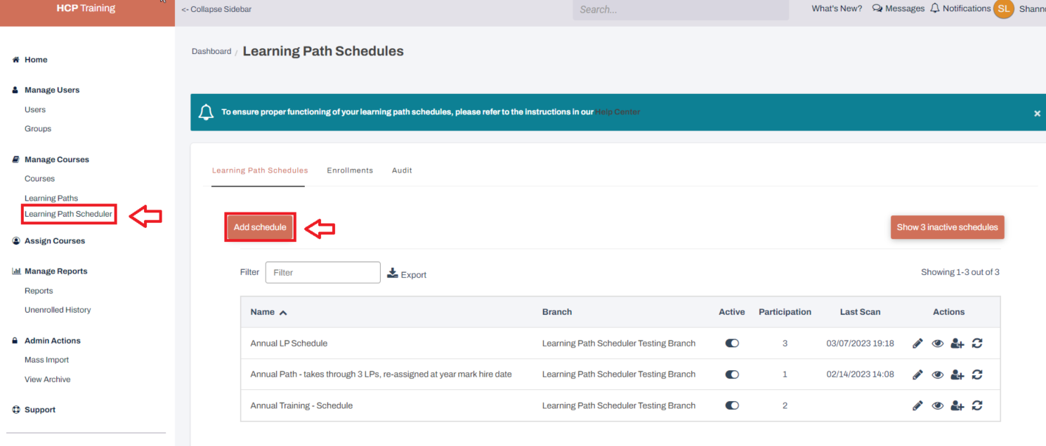 Build your own learning path schedule