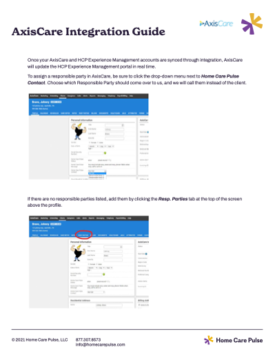 AxisCare integration instructions