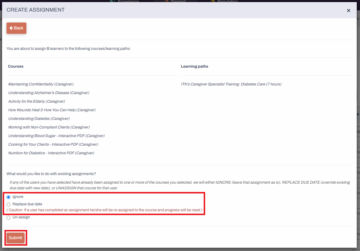 Assign Courses or Learning Paths in Bulk