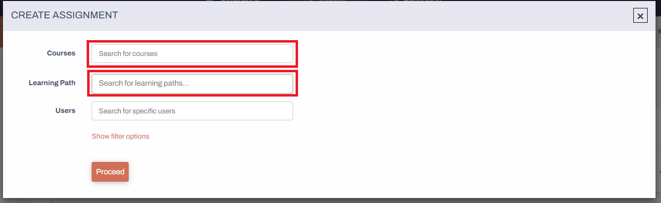 Assign Courses or Learning Paths in Bulk