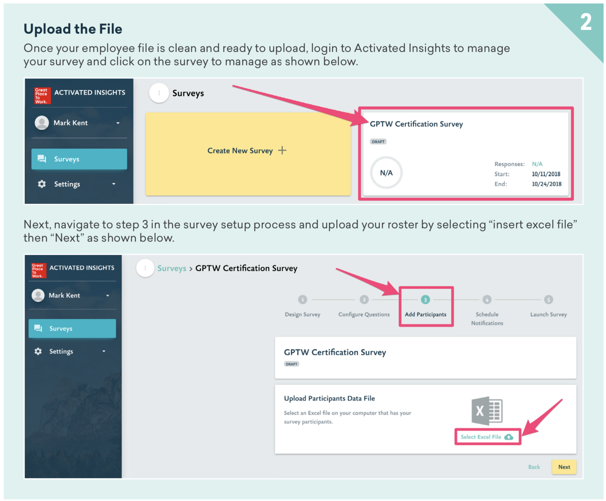 Upload Your Participant Roster