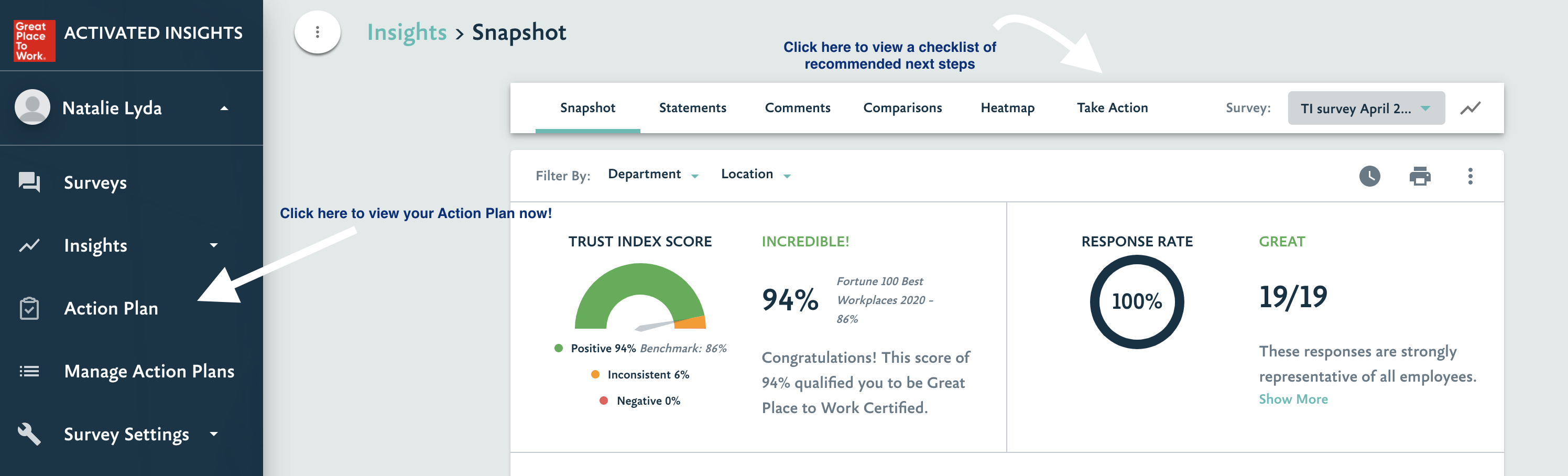 Set up Action Plans for Insights Users